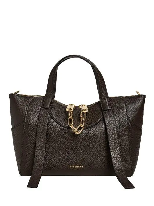 Givenchy Small Snatch Chain Zip Handheld Bag - Chocolate