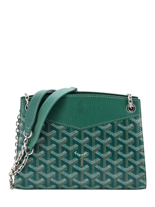 Goyard Structured Rouette Chain Shoulder Bag Coated Canvas Mini - Green