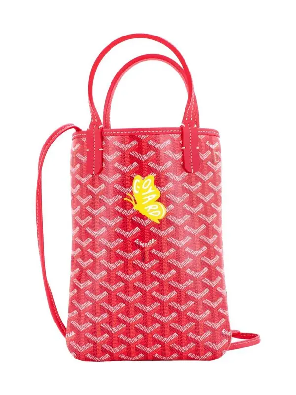 Goyard Poitiers Tote Printed Coated Canvas And Printed Canvas Mini - Red