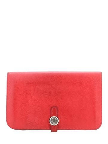 Hermès Dogon Duo Combined Wallet Leather - Red