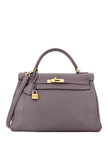 Hermès Kelly Handbag Togo With Gold Hardware 32 - Grey
