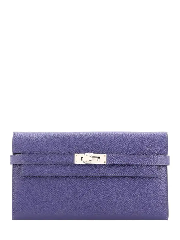Hermès Kelly Wallet Verso Epsom Long - Blue