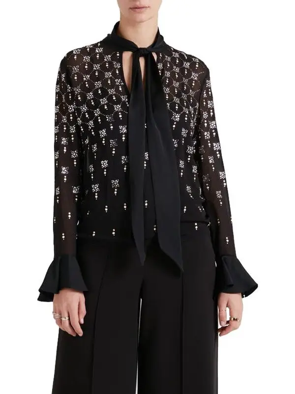 TEMPERLEY LONDON Gallantry Blouse - Black
