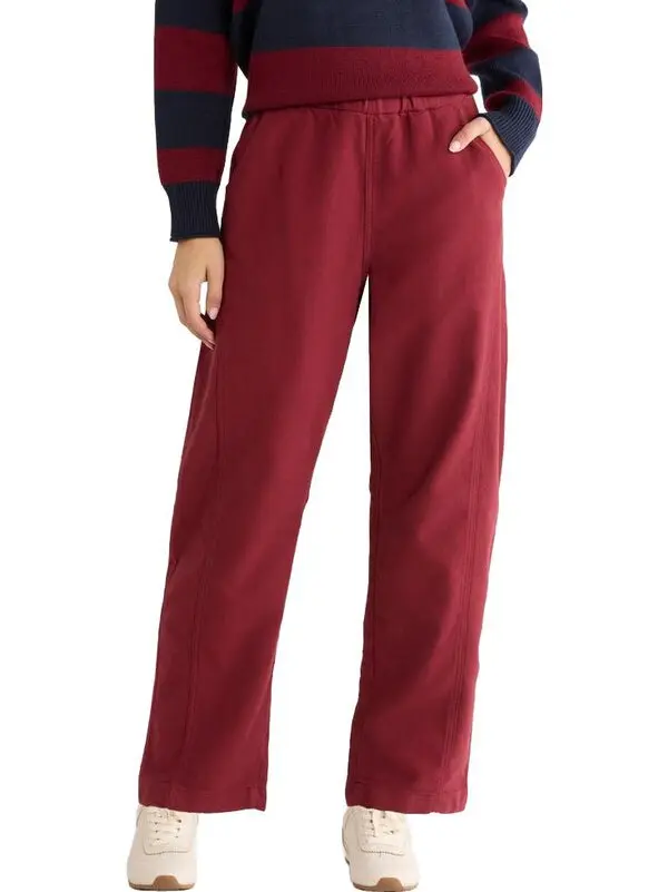 Marine Layer Jessie Barrel Leg Pants - Crimson