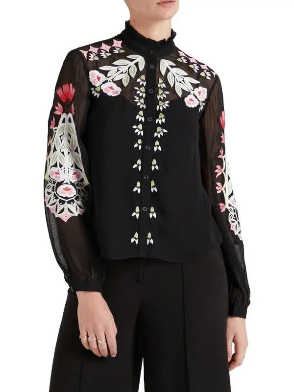 TEMPERLEY LONDON Rosalba Shirt - Black
