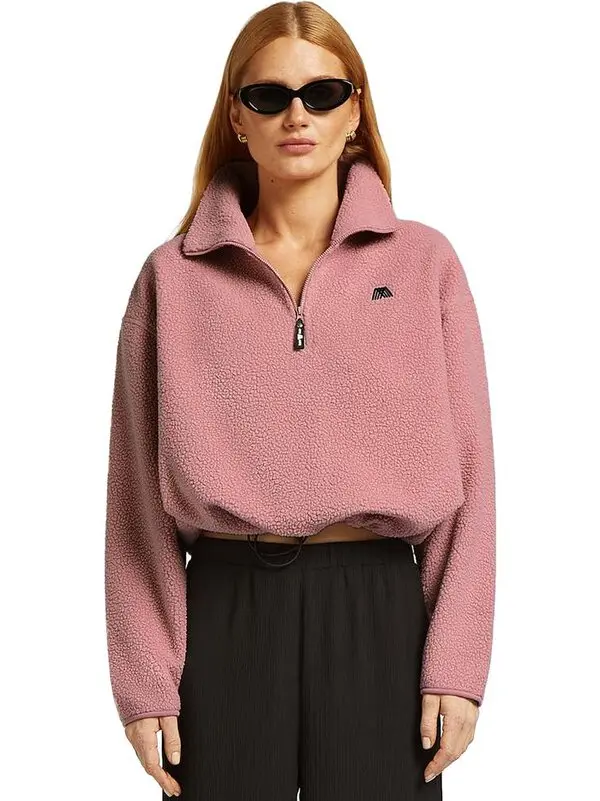 4TH ARQ Phoenix Half-zip Fleece Sweatshirt - Blush