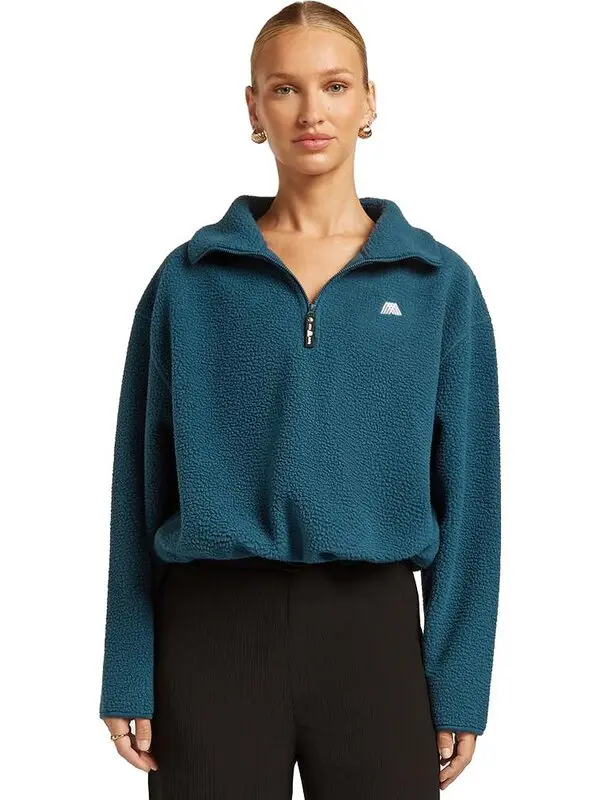 4TH ARQ Phoenix Half-zip Fleece Sweatshirt - Midnight Teal