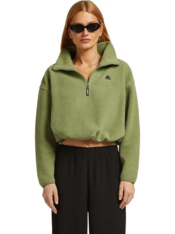 4TH ARQ Phoenix Half-zip Fleece Sweatshirt - Sage
