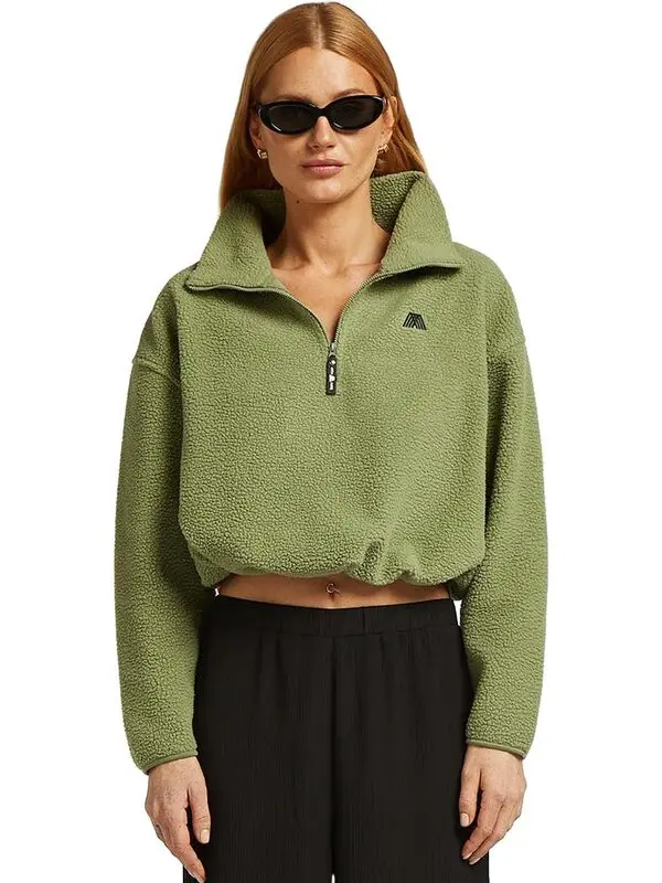 4TH ARQ Phoenix Half-zip Fleece Sweatshirt - Soft Sage