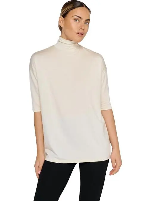 RESIDUS Tomasine Jersey Turtleneck Top - Paper