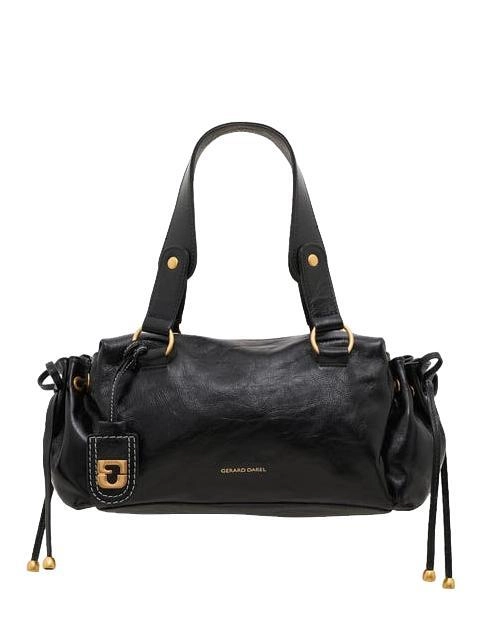 Gerard Darel Curve Handle Everyday Shoulder Satchel - Black