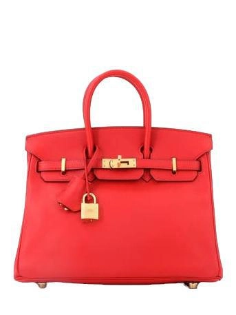 Hermès Birkin Handbag Swift With Gold Hardware 25 - Red