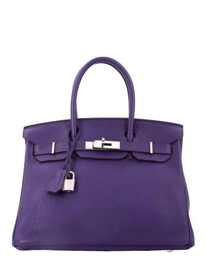 Hermès Birkin Handbag Purple Togo With Palladium Hardware 30 - Red