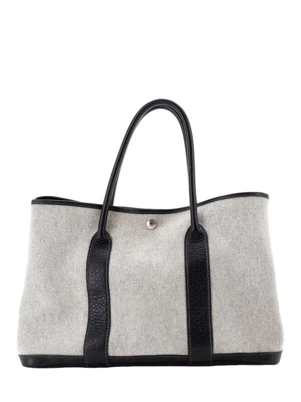 Hermès Garden Party Tote Toile And Leather 36 - Black