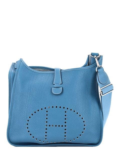 Hermès Evelyne Bag Gen Iii Clemence Gm - Blue