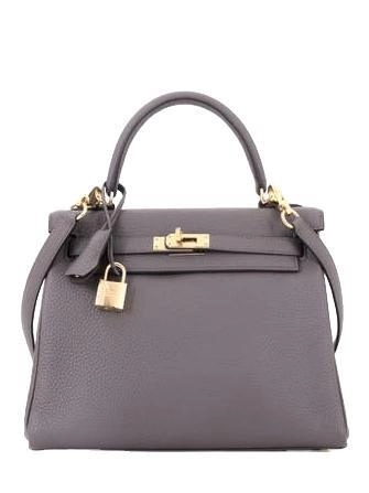 Hermès Kelly Handbag Togo With Gold Hardware 25 - Grey