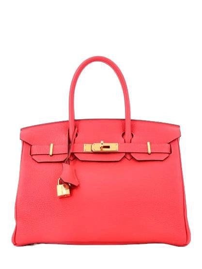 Hermès Birkin Handbag Togo With Gold Hardware 30 - Red