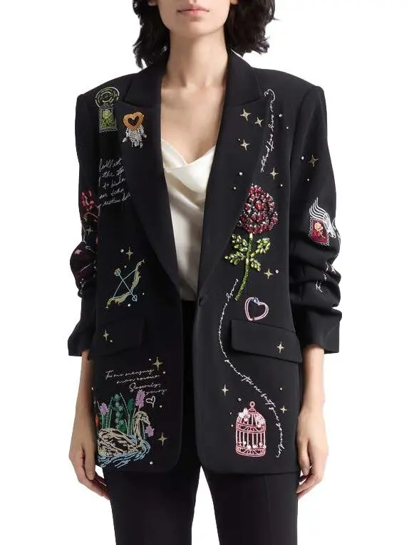 Cinq À Sept Starry Scribbles Kelsa Blazer - Black/multi