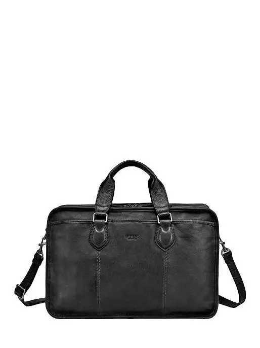 OLD TREND Speedwell Genuine Leather Structured Heritage Briefcase - Black