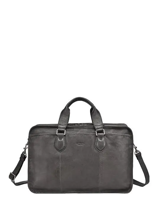 OLD TREND Speedwell Genuine Leather Structured Heritage Briefcase - Slate