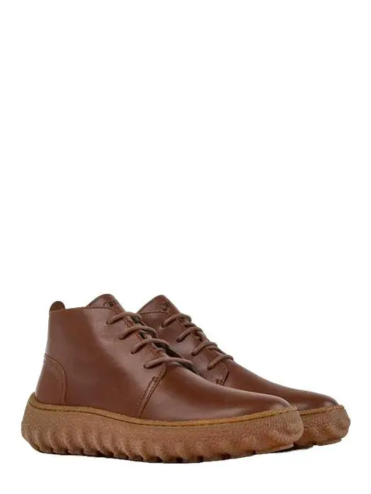 Camper Ground Leather Desert Boot - Brown