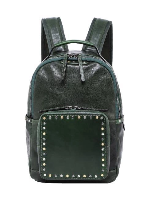 OLD TREND Westland Genuine Leather Compact Heritage Backpack - Kale