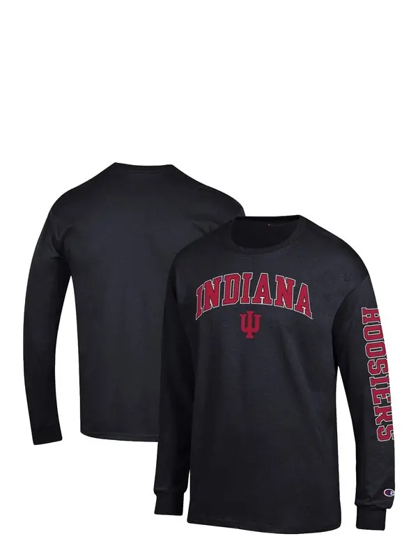Champion Indiana Hoosiers Arch Over Logo 2-hit Long Sleeve T-shirt - Black