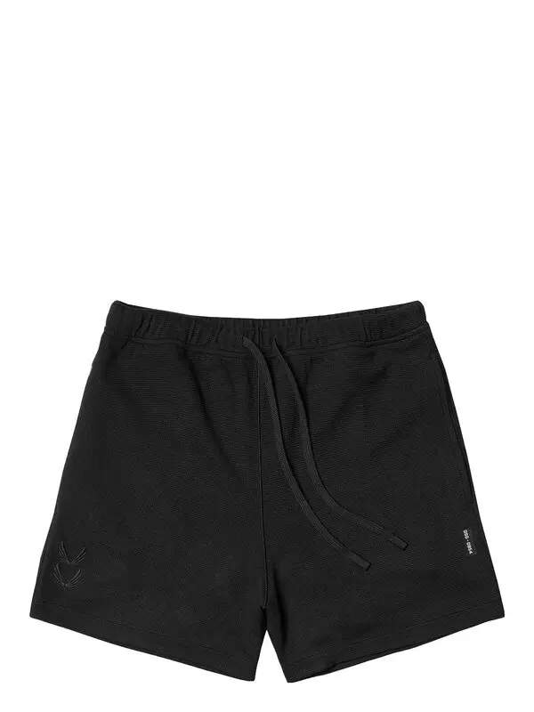 ASRV Waffle Knit Sweat Shorts - Black