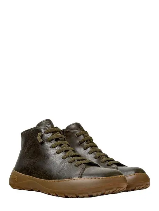 Camper Peu Serra Leather Ankle Boot - Dark Green
