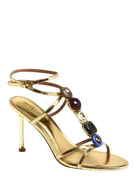 Kurt Geiger Loulou Leather Sandal - Gold