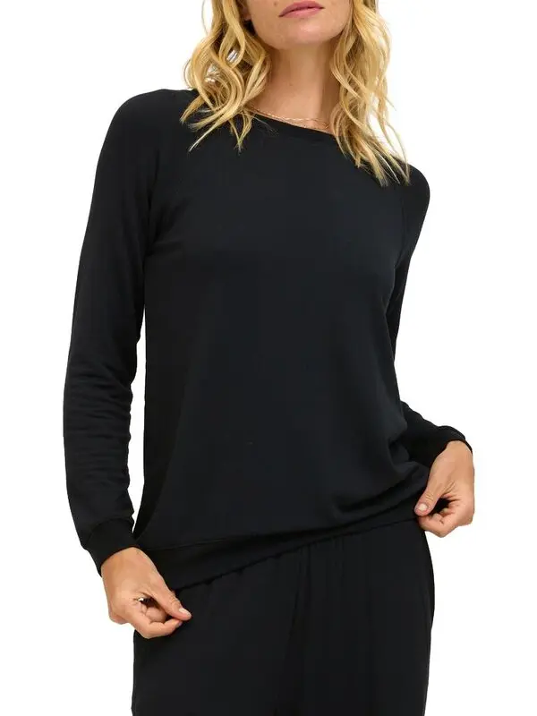 THREADS 4 THOUGHT Priscilla Feather Fleece Sweatshirt - Black