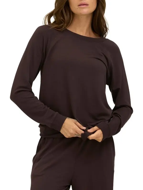 THREADS 4 THOUGHT Priscilla Feather Fleece Sweatshirt - Cocoa