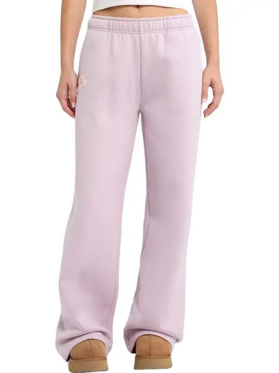 HAPPY CAMP3R Fleece Wide Leg Sweatpants - Lilac