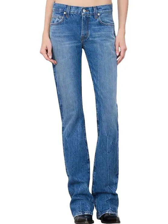 Eterne Low Rise Bootcut Jeans - Medium Indigo