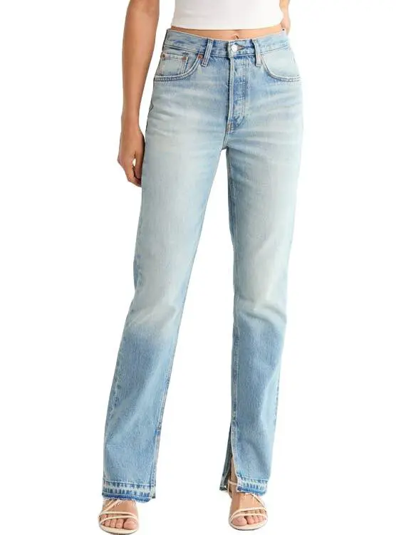 RE/DONE 70s High Waist Bootcut Jeans - Opal Indigo