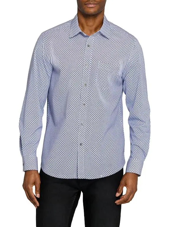 W.R.K Diamond Dot Button Up Shirt - Navy