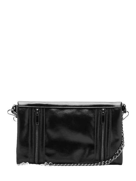 Mango Faux Leather Shoulder Bag - Black