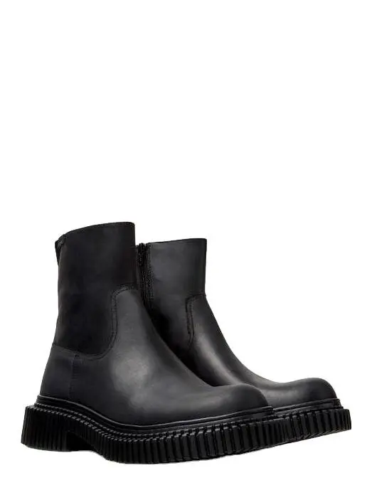 Camper Pix Berlin Leather Ankle Boot - Black