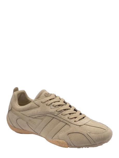 Gola Corva Leather Sneaker With Embossed Detail - Bone/bone/gum