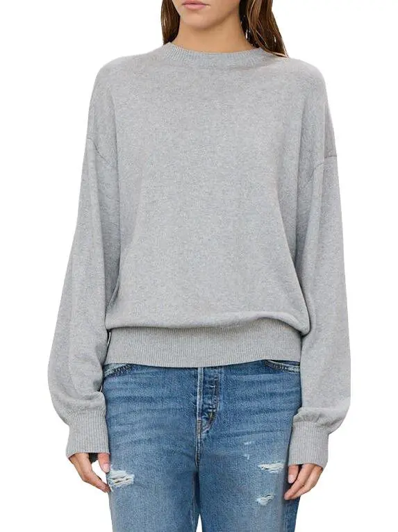Eterne Brock Cotton & Cashmere Sweater - Grey