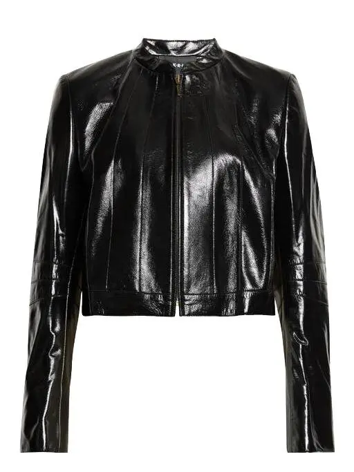 Akris Patent Leather Jacket - Black