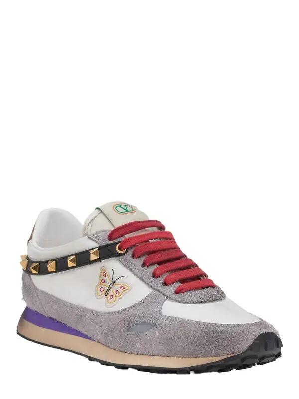 Valentino Garavani Stud Up Butterfly Sneaker - White Multi
