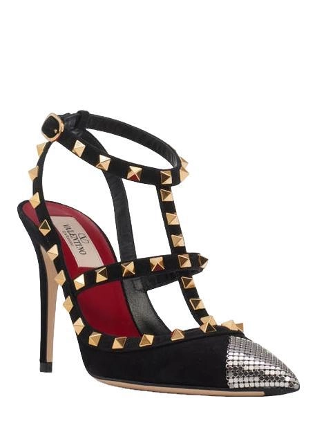 Valentino Garavani Rockstud T-strap Pump - Black
