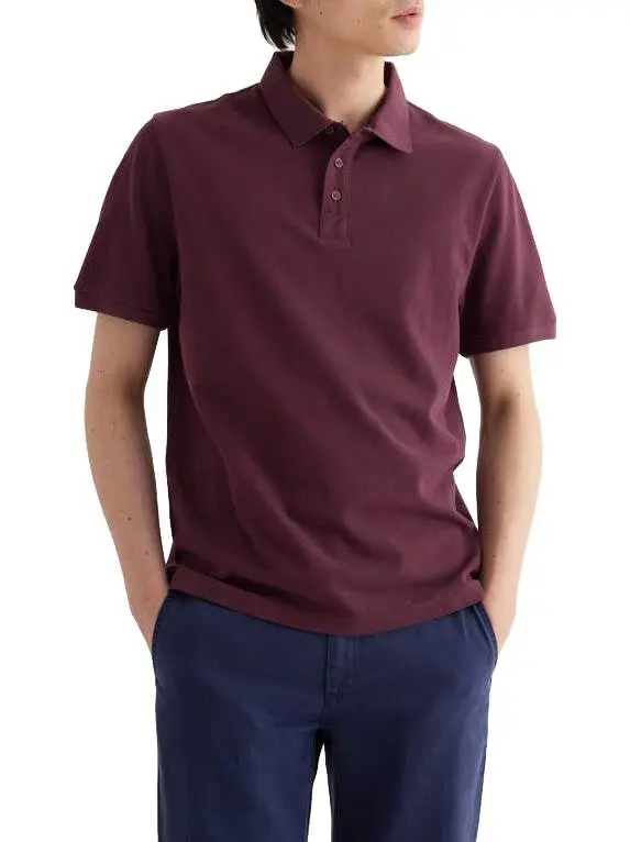 SEASALT CORNWALL Balefire Organic Cotton Polo - Timber