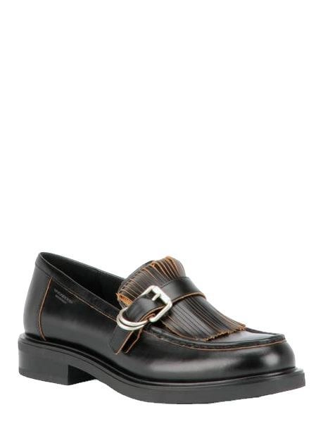 VAGABOND SHOEMAKERS Freya Fringe Leather Loafer - Black
