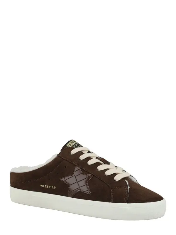 Vintage Havana Faux Shearling Lined Mule Sneaker - Brown
