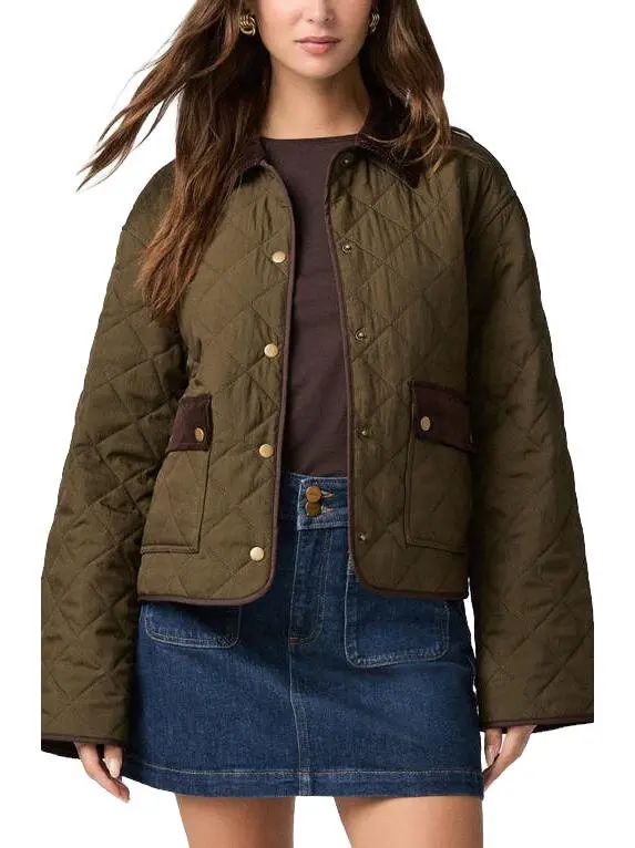 Paige Caleb Quilted Utility Jacket - Fern