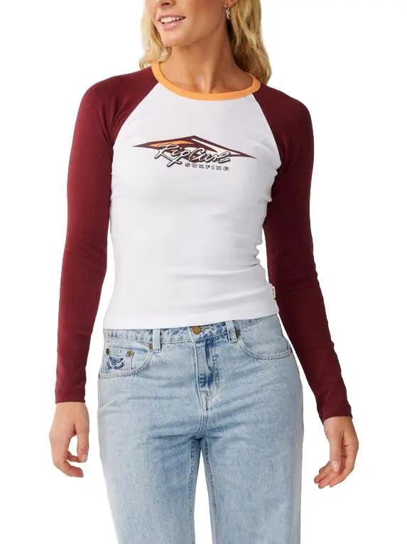 Rip Curl Island Dreams Raglan Long Sleeve Tee - White