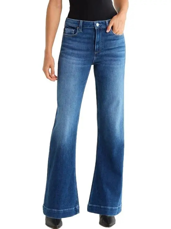 Paige Leenah High Waist Wide Leg Jeans - Hamptons
