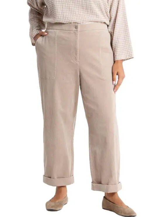 Eileen Fisher Straight Leg Corduroy Pants - Twine